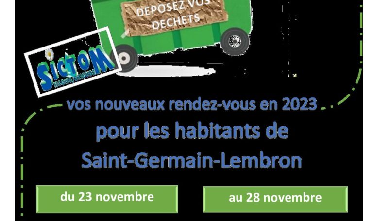 Benne à encombrants - Saint Germain Lembron